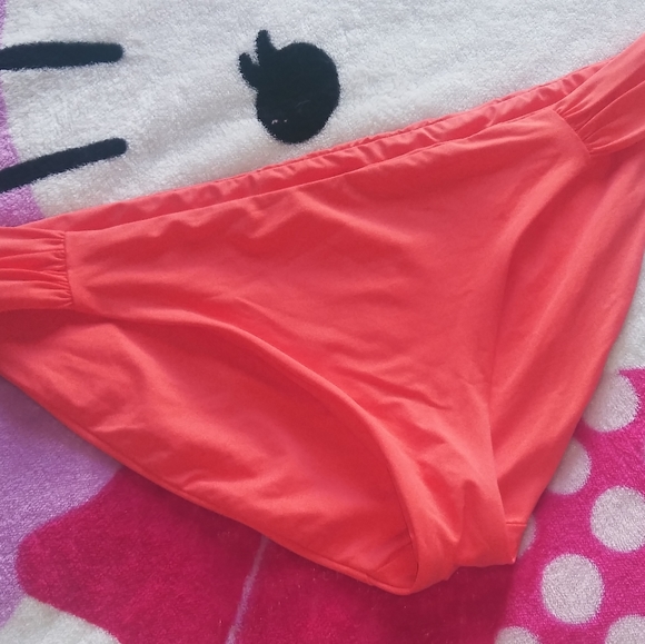 BECCA | Swim | Becca Coral Bikini Bottom Size Xl Tab Sides Nwot | Poshmark